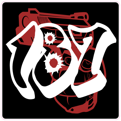 187 Gun Sticker - U.S. Custom Stickers