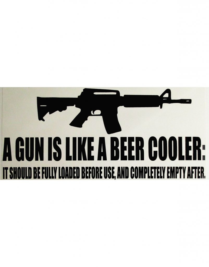 A Gun Is Like A Beer Cooler Sticker - U.S. Custom Stickers