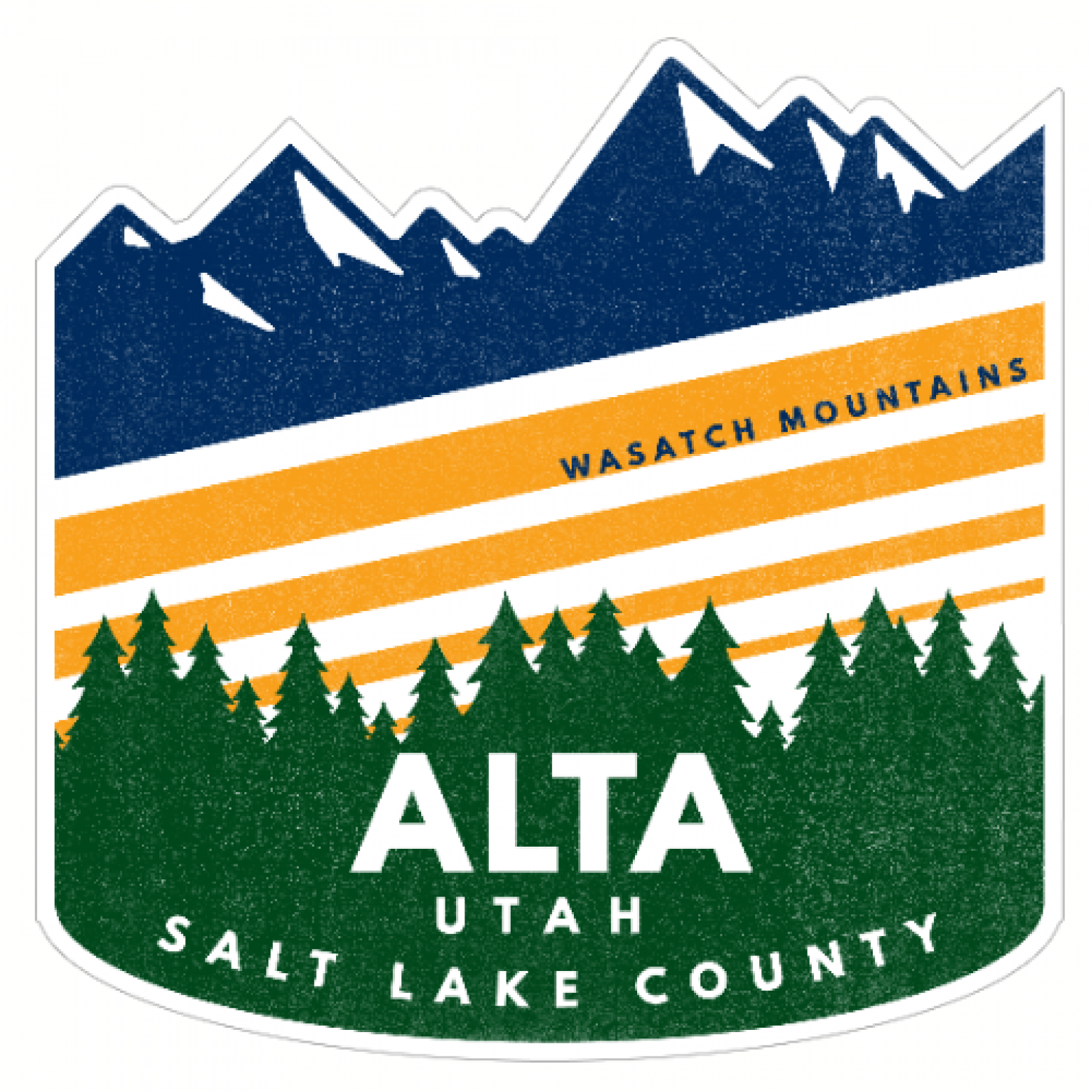 Alta Utah Wasatch Mountains Sticker - U.S. Custom Stickers