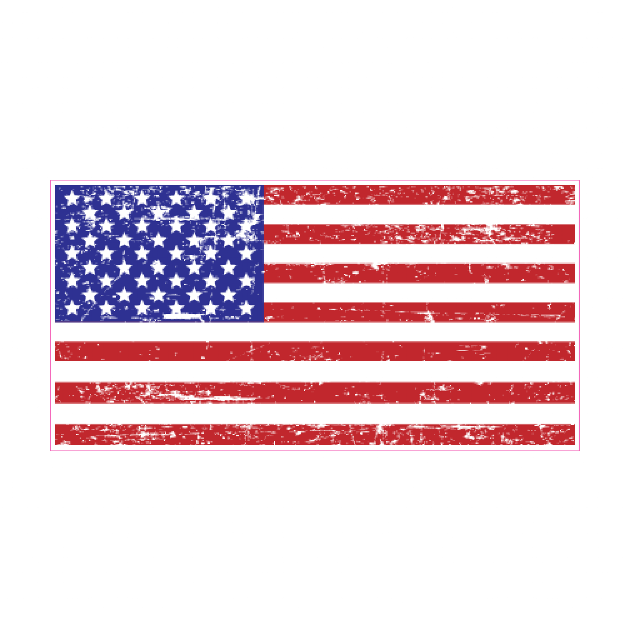 American Flag Distressed Sticker - U.S. Custom Stickers