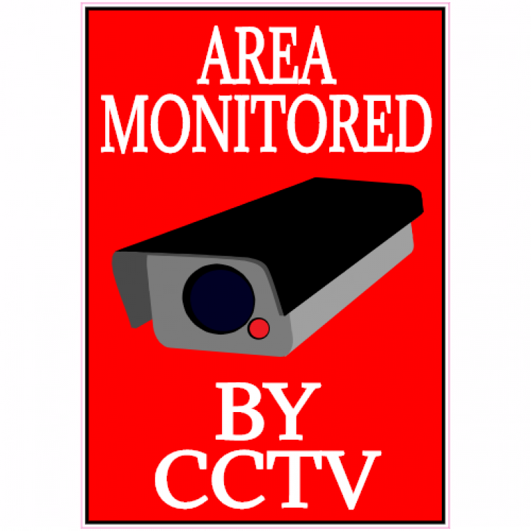 Custom Area Monitored By CCTV Decal - Sticker Printing
