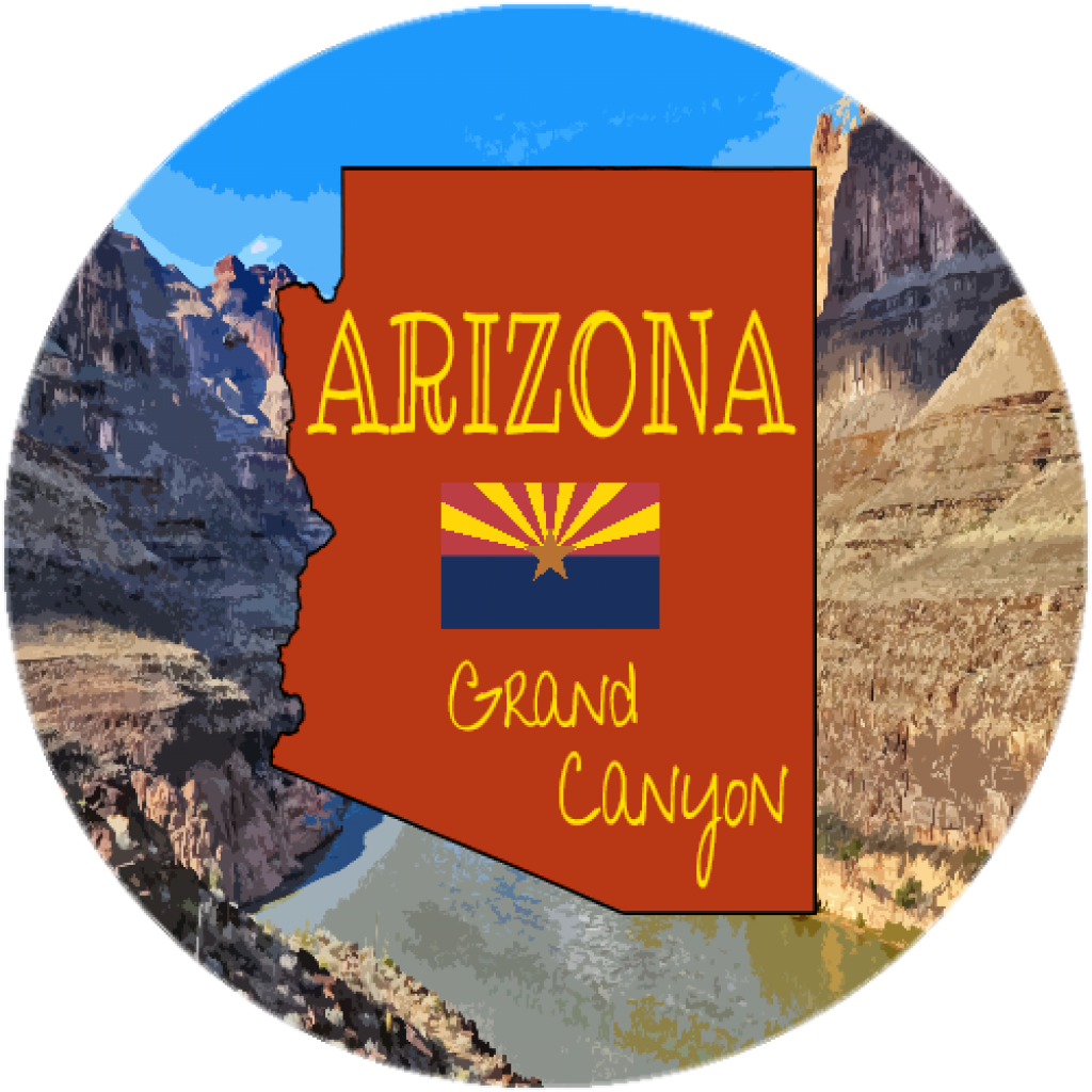 Arizona State Flag Decal - U.S. Custom Stickers