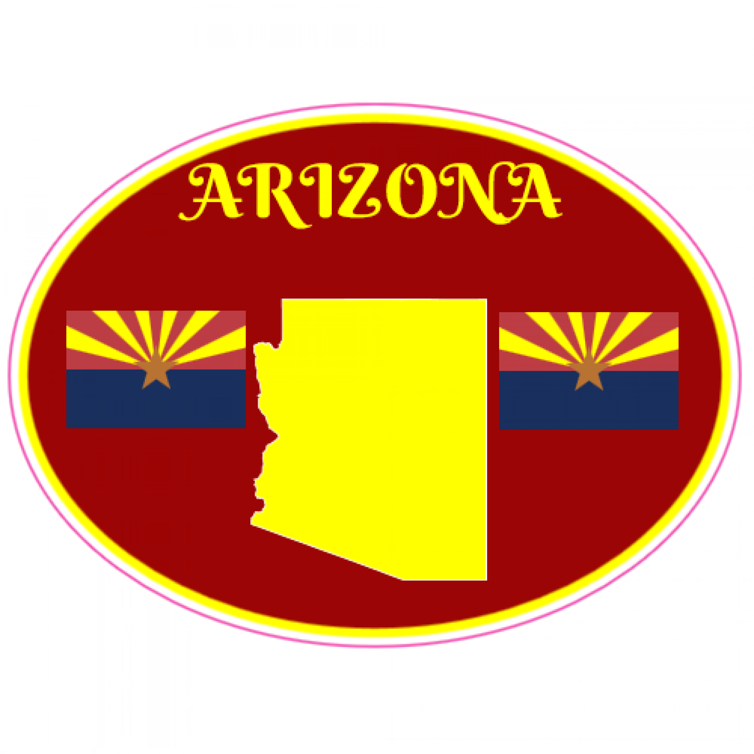 Arizona State Grand Canyon Sticker - U.S. Custom Stickers