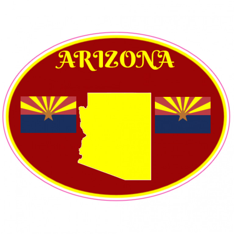 Arizona State Flag Decal - U.S. Custom Stickers