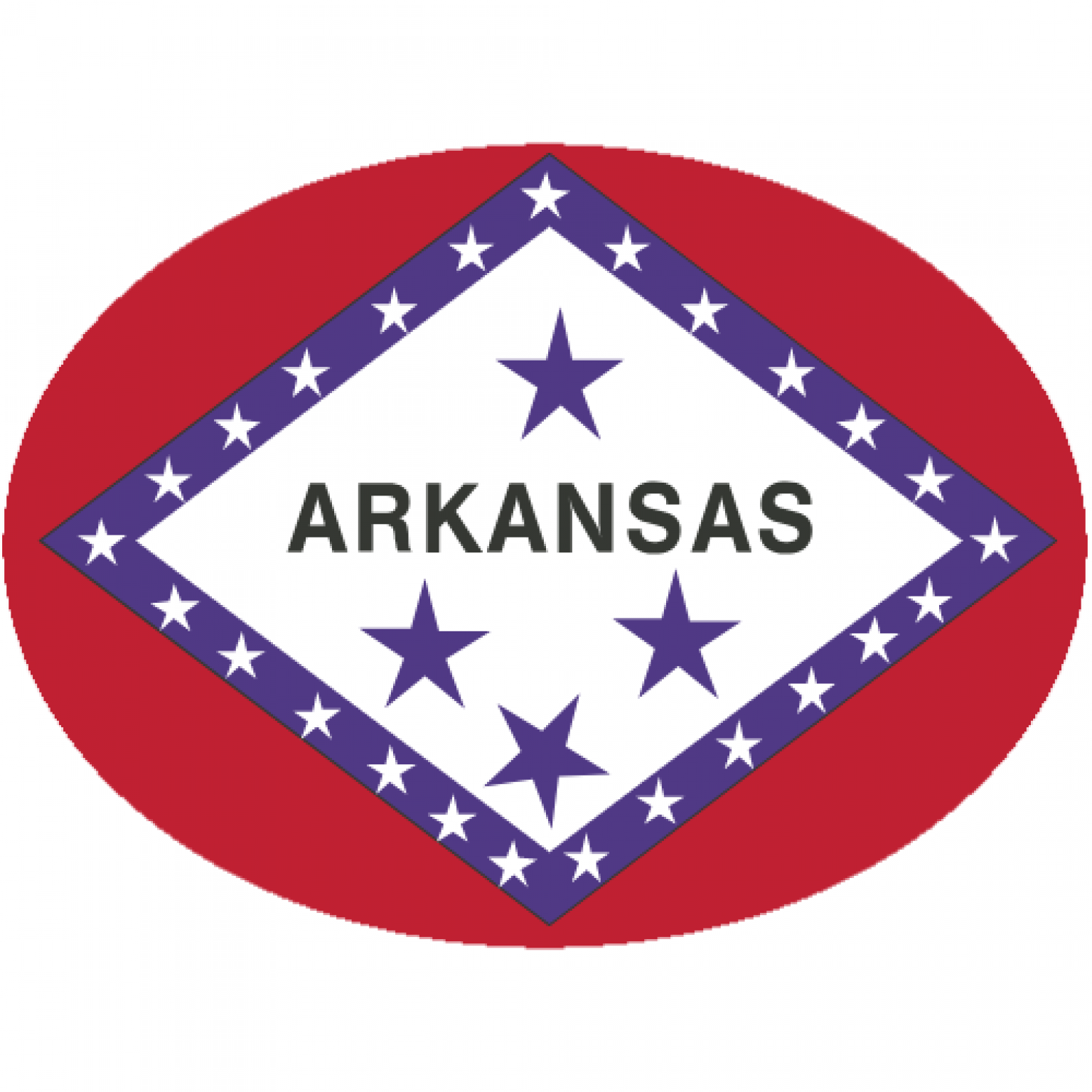 Arkansas Flag State Shaped Sticker - U.S. Custom Stickers