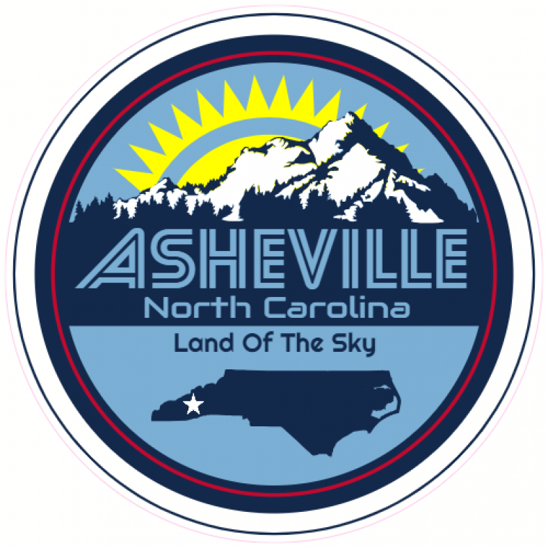 North Carolina Flag State Shaped Sticker - U.S. Custom Stickers