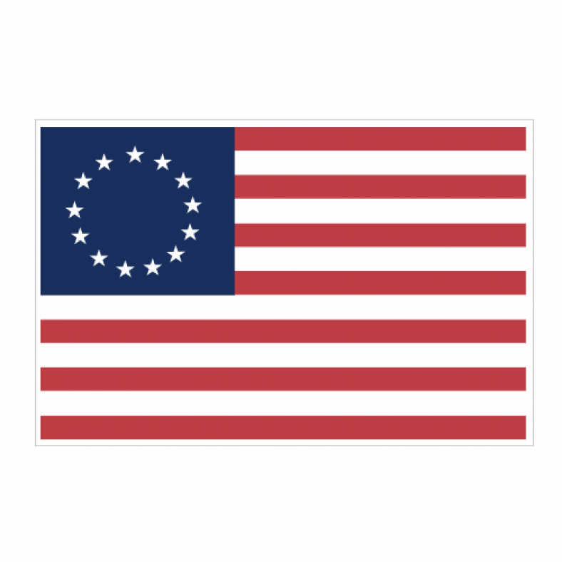 Betsy Ross Flag Sticker - U.S. Custom Stickers