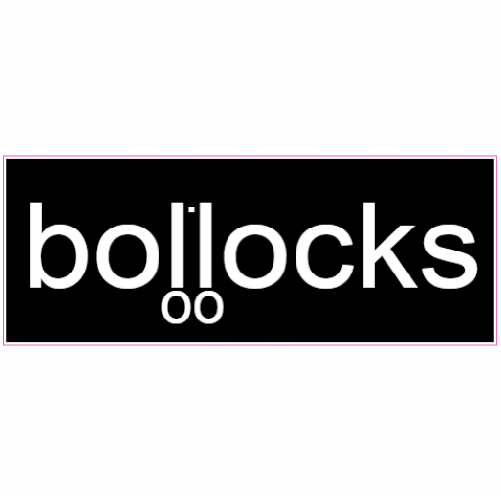Bollocks Bumper Sticker - U.S. Custom Stickers