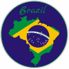 Brazil Flag Circle Sticker - U.S. Custom Stickers