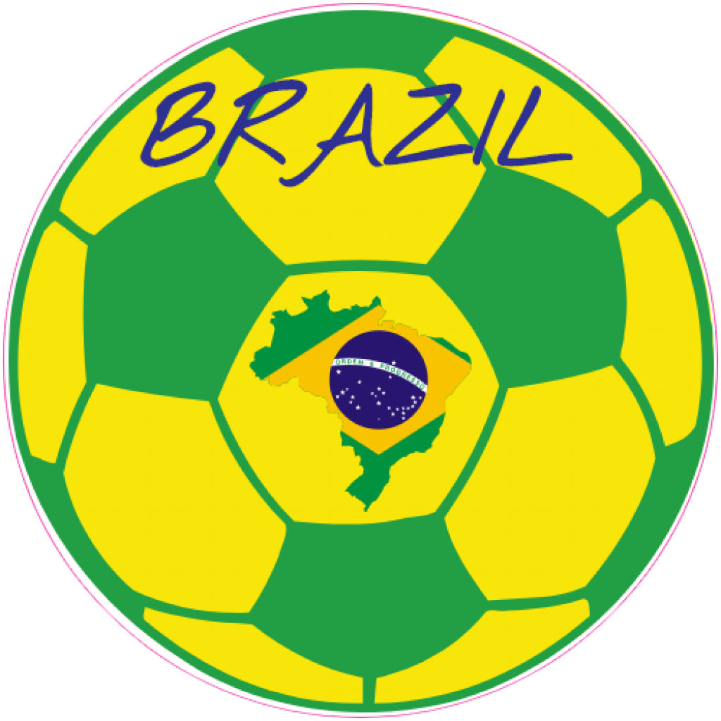 Brazil Flag Circle Sticker - U.S. Custom Stickers