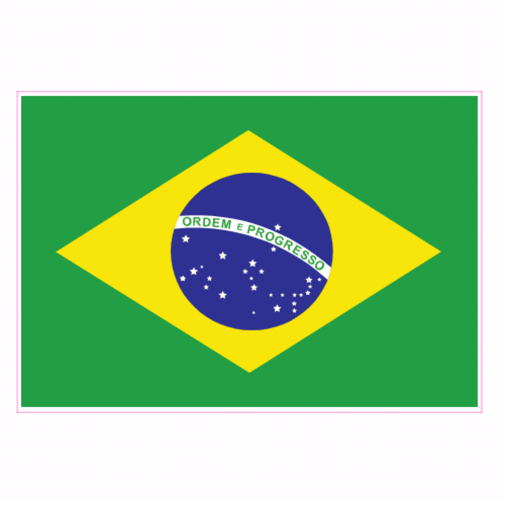 Brazil Flag Circle Sticker - U.S. Custom Stickers