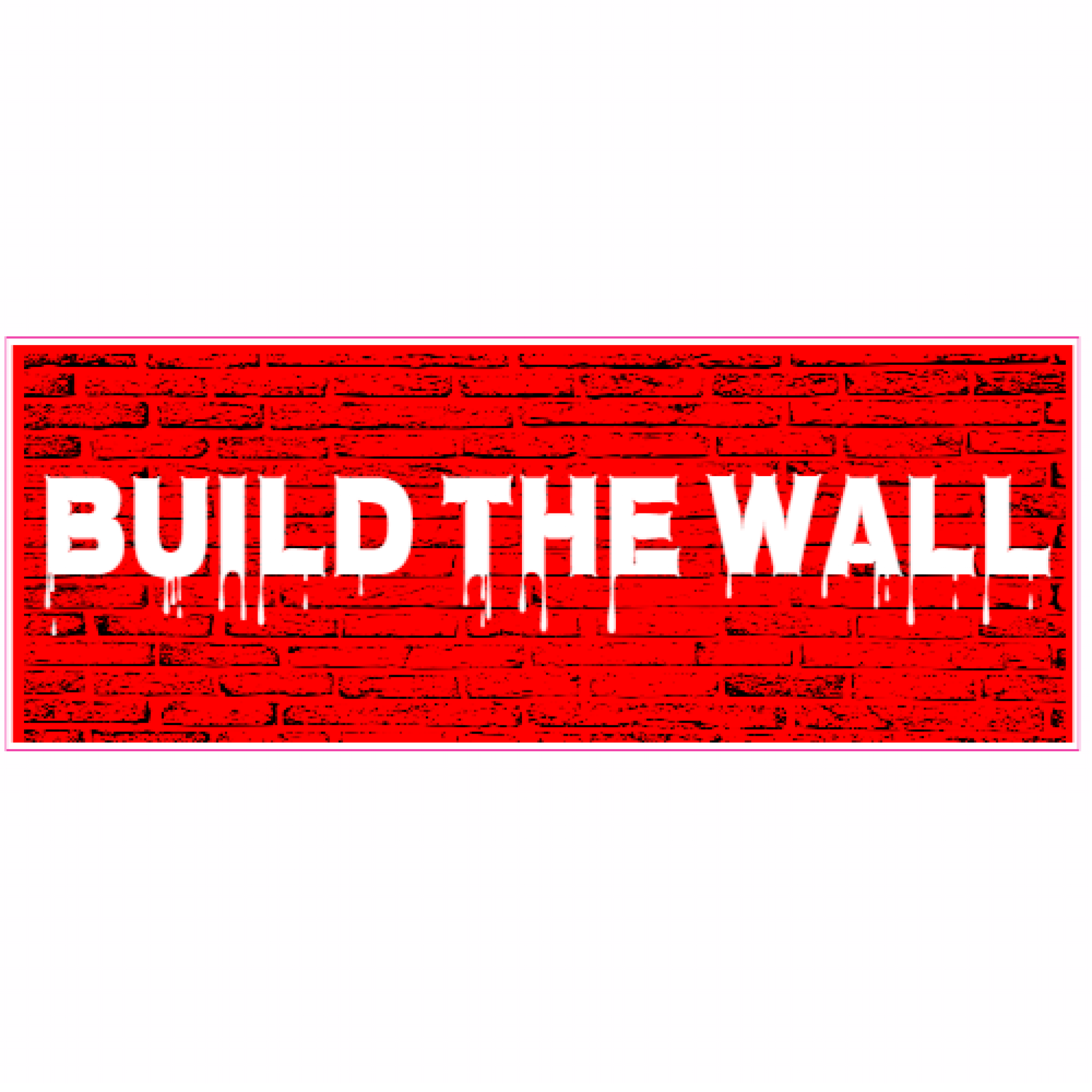 Build The Wall Bumper Sticker - U.S. Custom Stickers