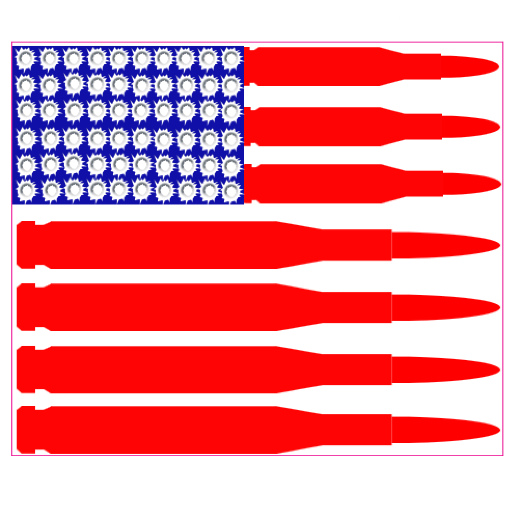 Bullet Flag Sticker - U.S. Custom Stickers