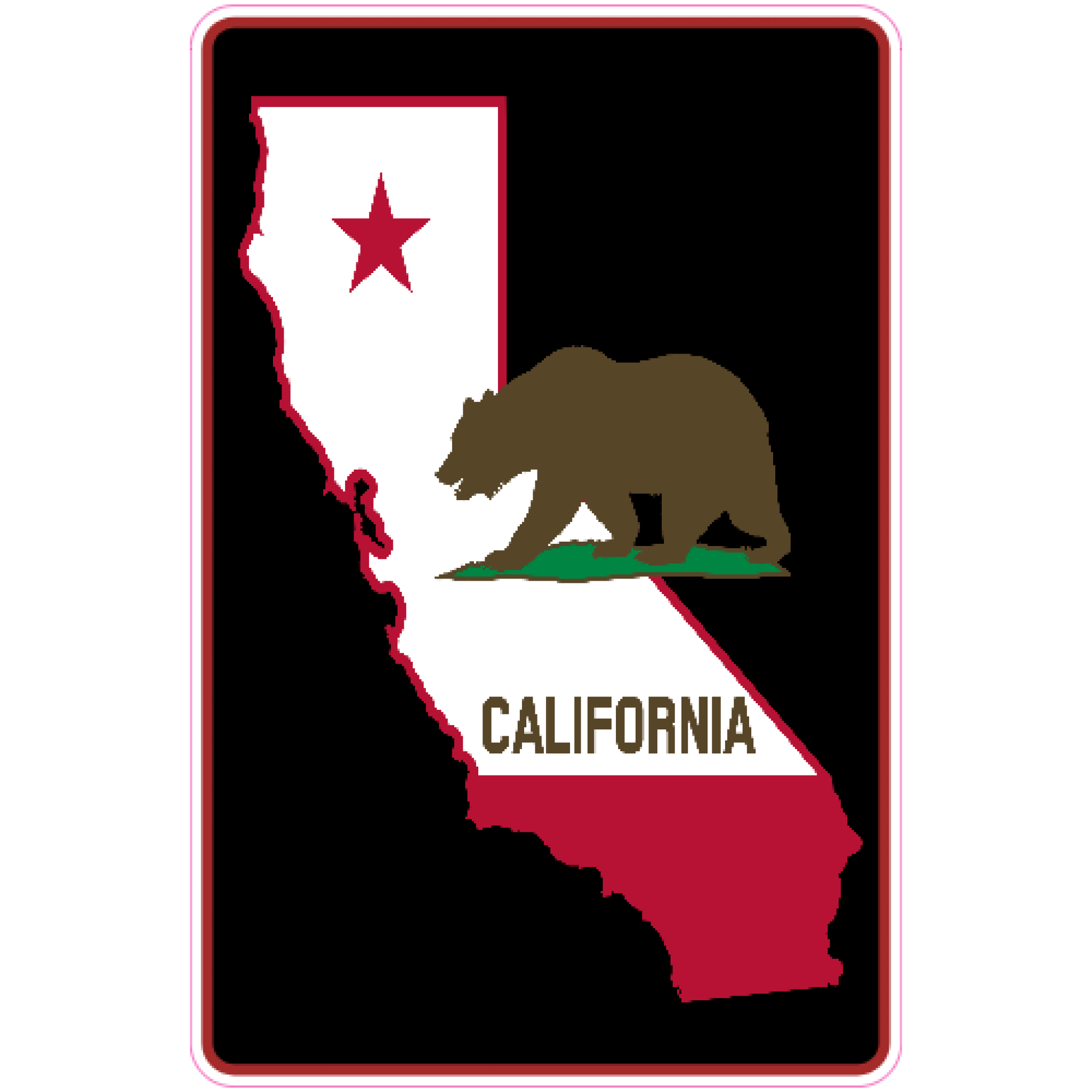 California State Bear Sticker - U.S. Custom Stickers