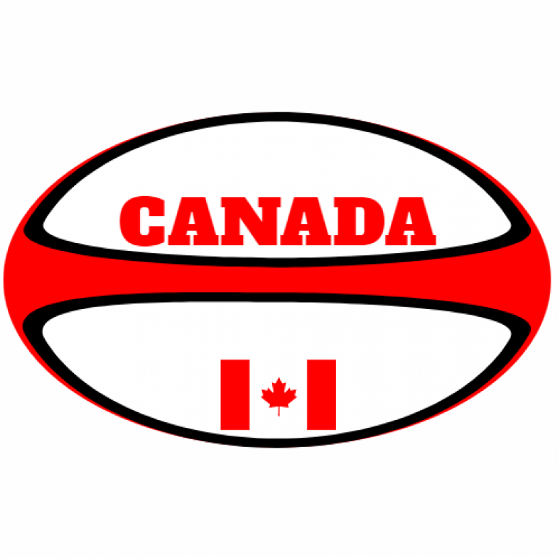Canada Rugby Ball Sticker - U.S. Custom Stickers