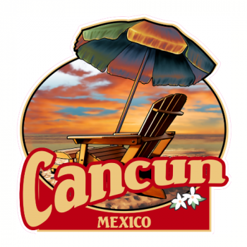 Custom Cancun Mexico Beach Decal - Sticker Printing
