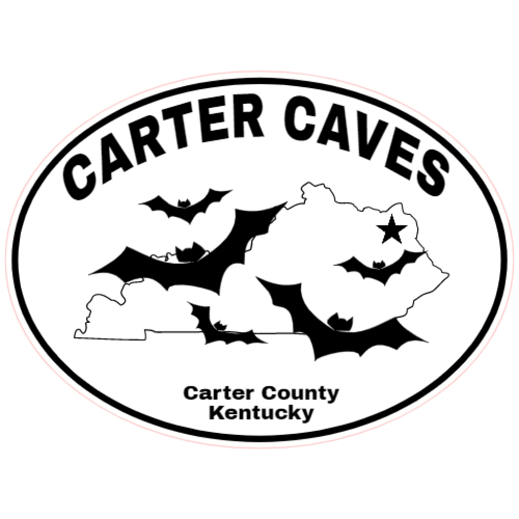 Custom Carter Caves Bat Oval Decal - Sticker Printing