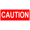 Caution Red Sticker - U.S. Custom Stickers