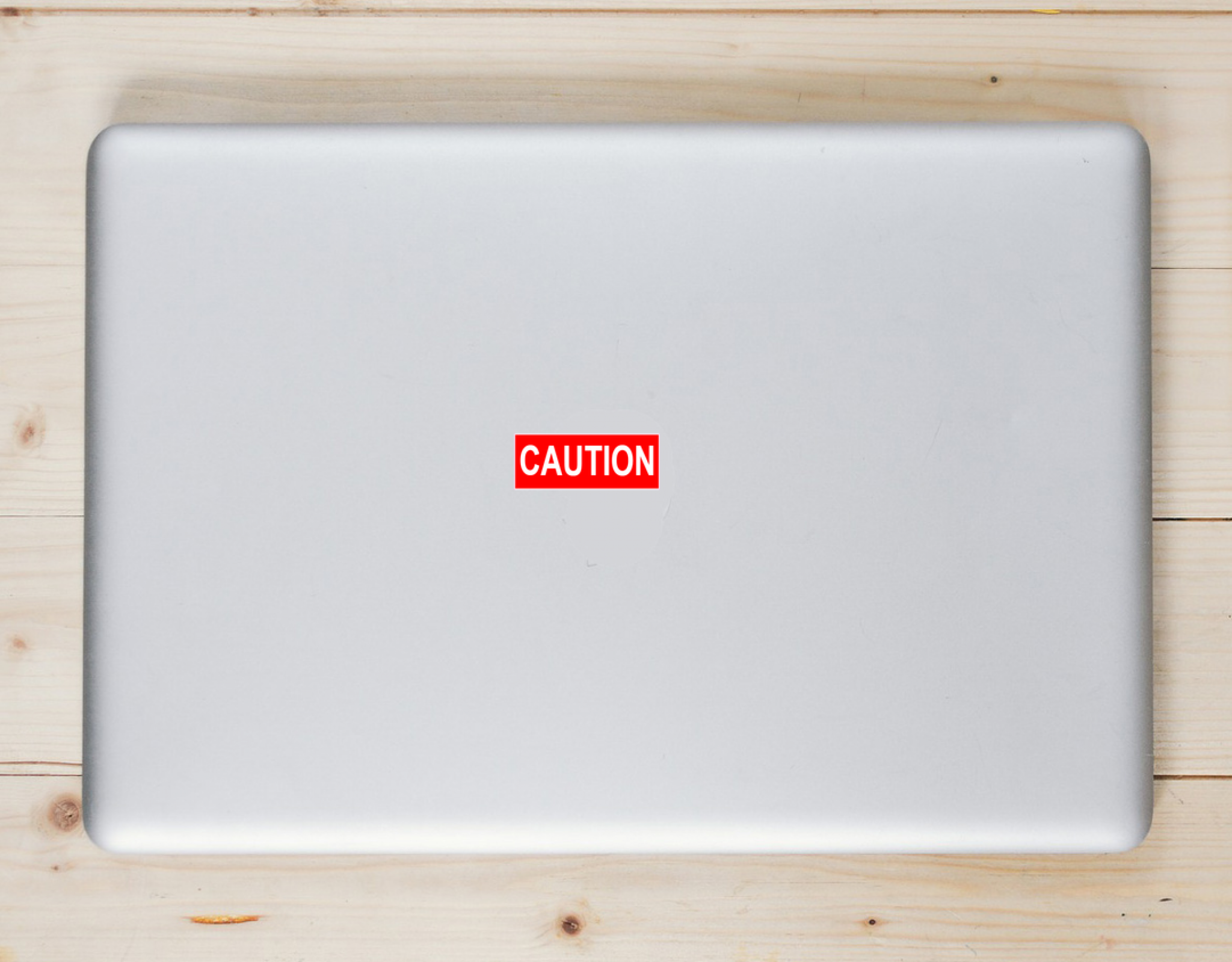 Caution Red Sticker - U.S. Custom Stickers