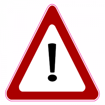 Caution Red Sticker - U.S. Custom Stickers