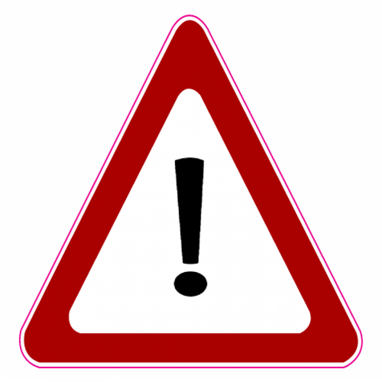 Caution Triangle Sticker - U.S. Custom Stickers