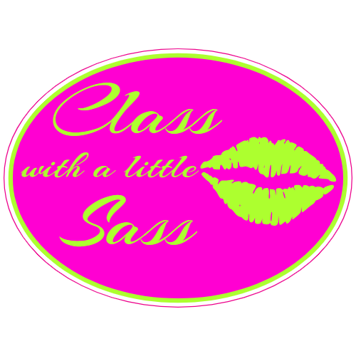 Class With A Little Sass Lips Sticker - U.S. Custom Stickers
