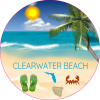 Clearwater Beach Circle Sticker - U.S. Custom Stickers