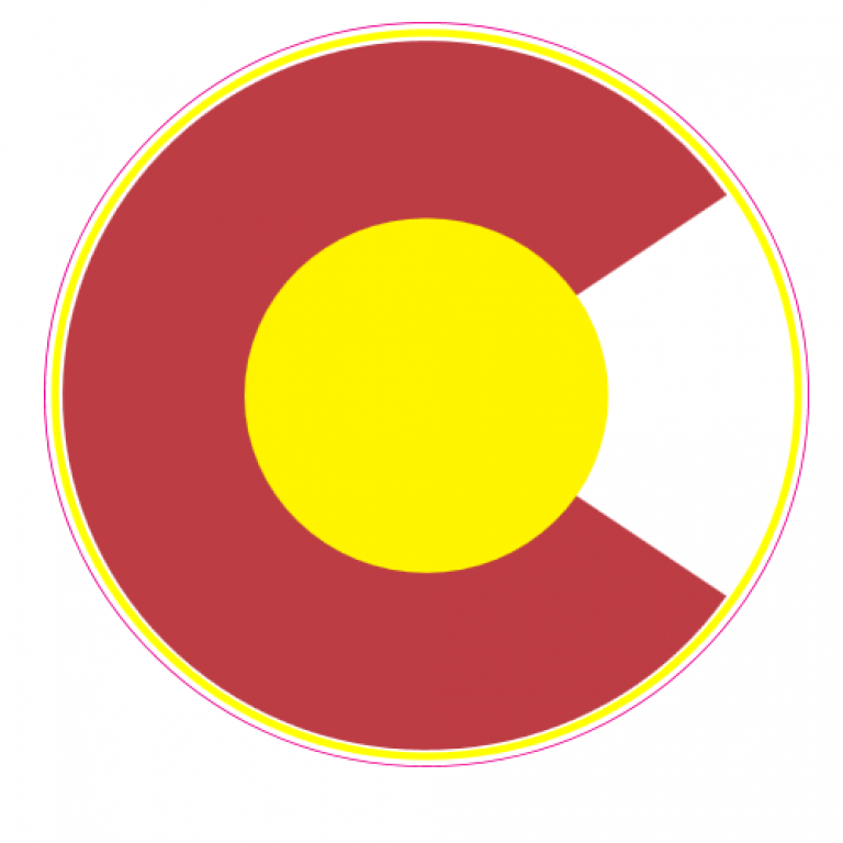 Colorado Logo Circle Decal - U.S. Custom Stickers