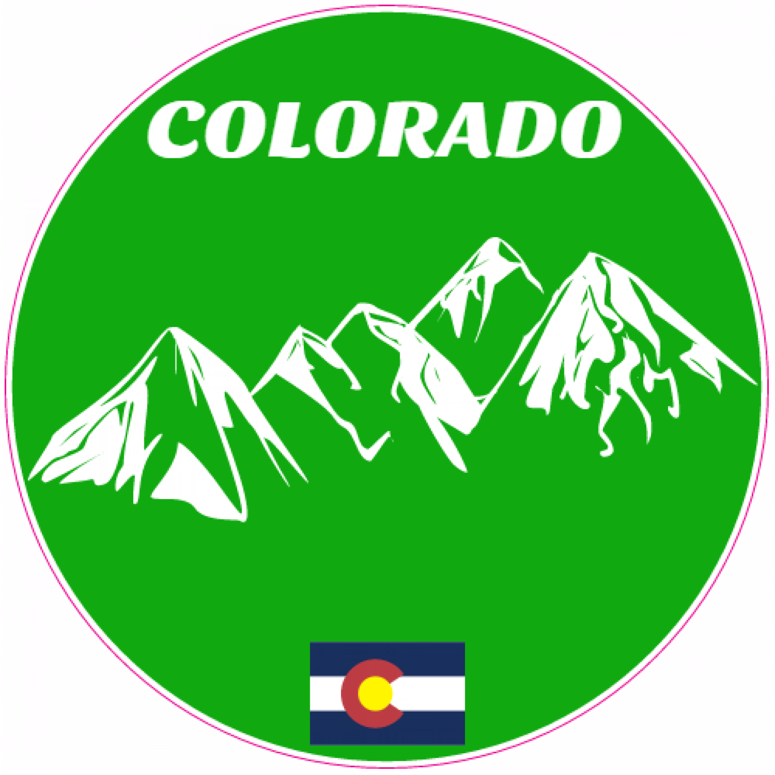 Colorado Logo Circle Decal - U.S. Custom Stickers