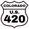 Interstate 420 Road Sign Sticker - U.S. Custom Stickers