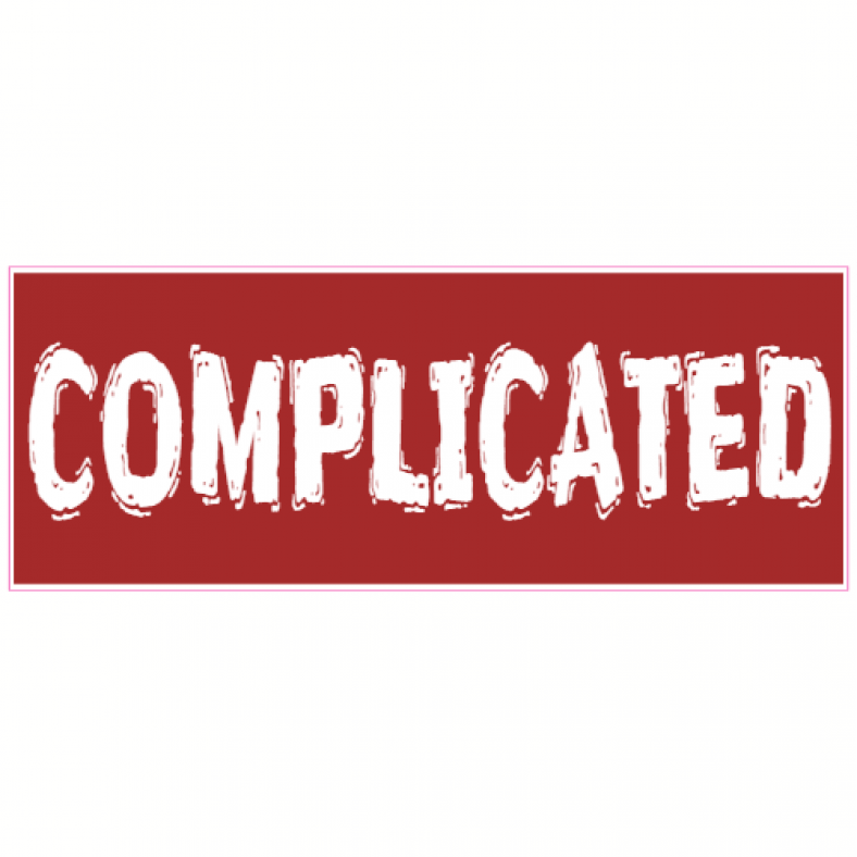 Custom Complicated Funny Red Decal - Sticker Printing