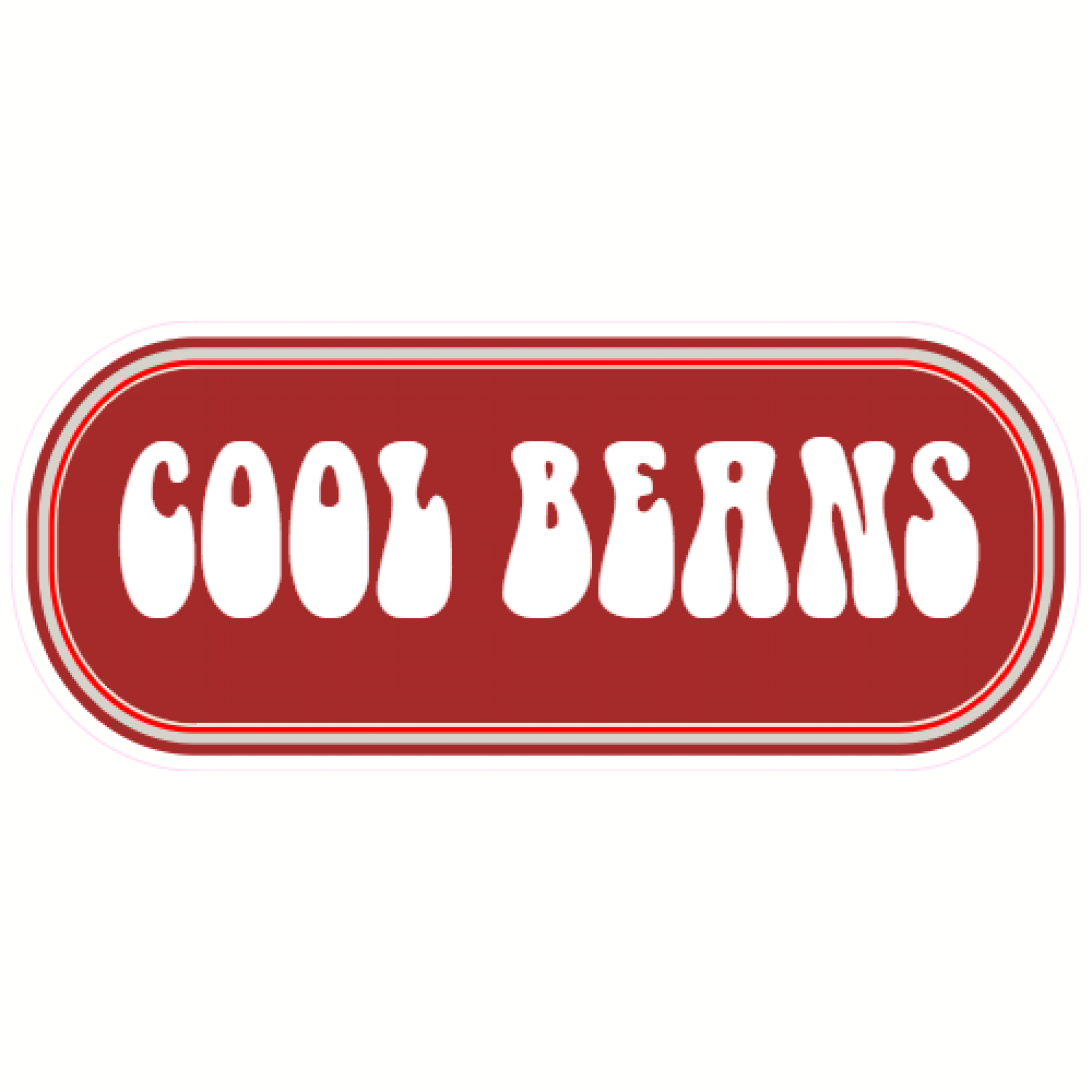 Custom Cool Beans Rounded Rectangle Decal - Sticker Printing