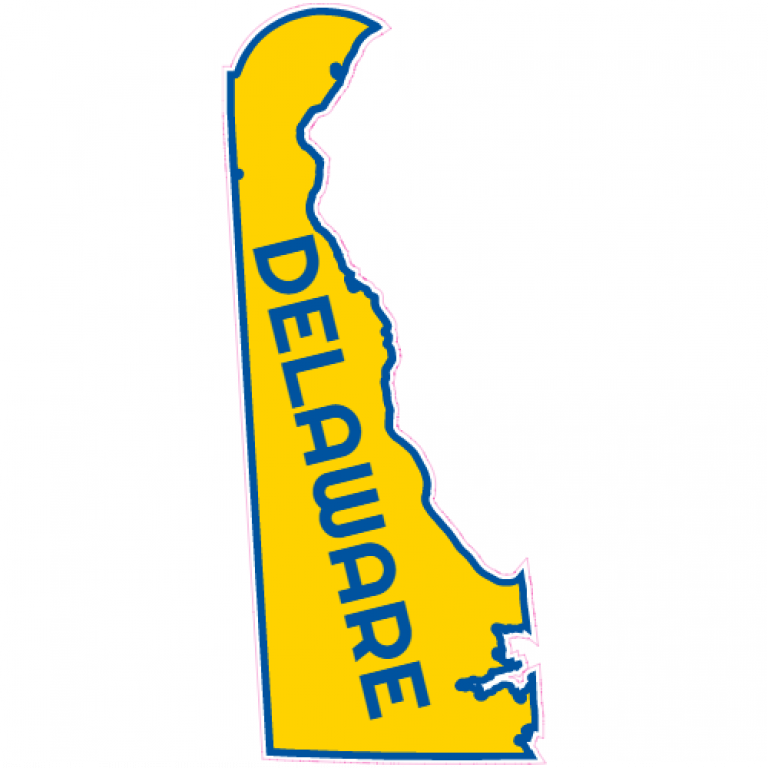 Delaware State Shaped Sticker - U.S. Custom Stickers