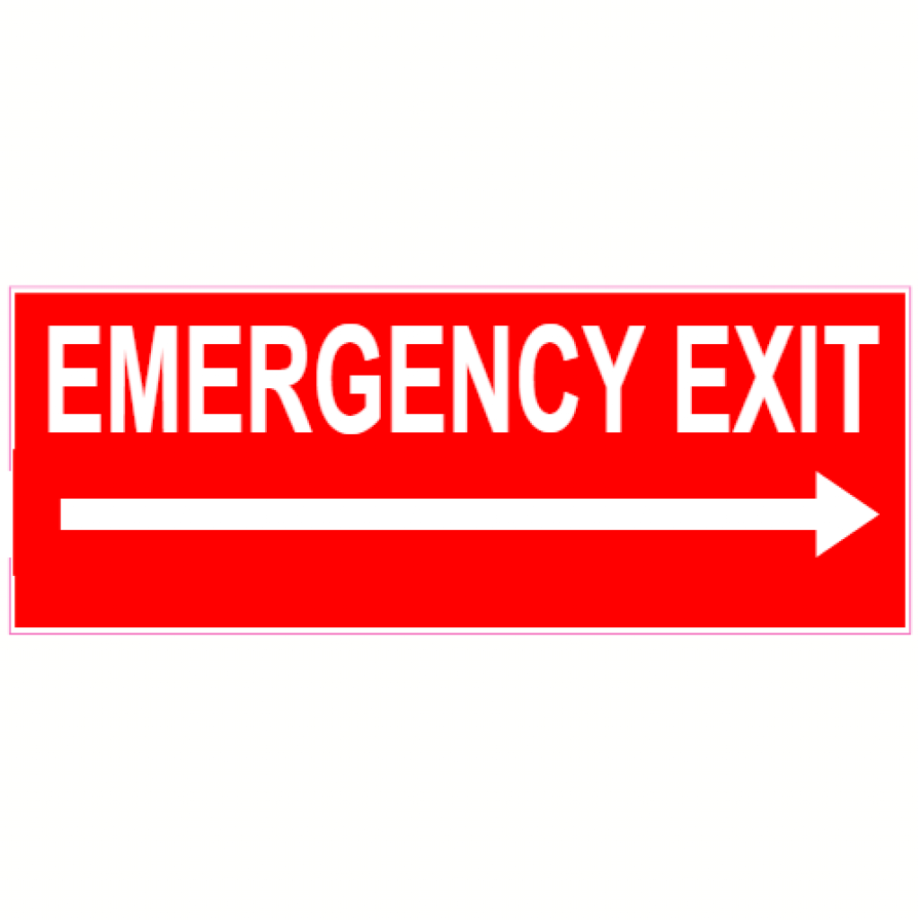 Custom Emergency Exit Right Arrow Decal - Sticker Printing