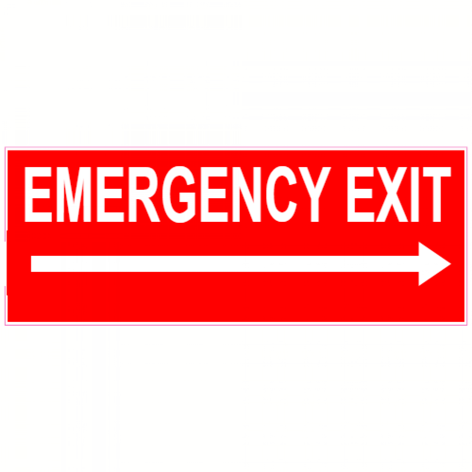 Custom Emergency Exit Right Arrow Decal - Sticker Printing