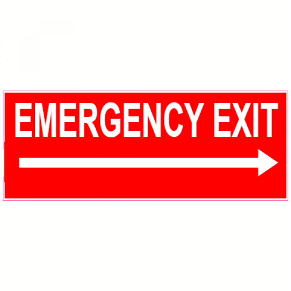 Custom Emergency Exit Right Arrow Decal - Sticker Printing