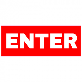 Custom Enter Red Decal - Sticker Printing