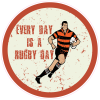 American Flag Rugby Ball Sticker - U.S. Custom Stickers