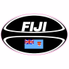 American Flag Rugby Ball Sticker - U.S. Custom Stickers