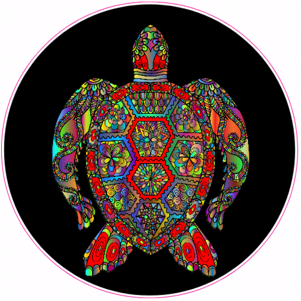 Floral Turtle Sticker - U.S. Custom Stickers