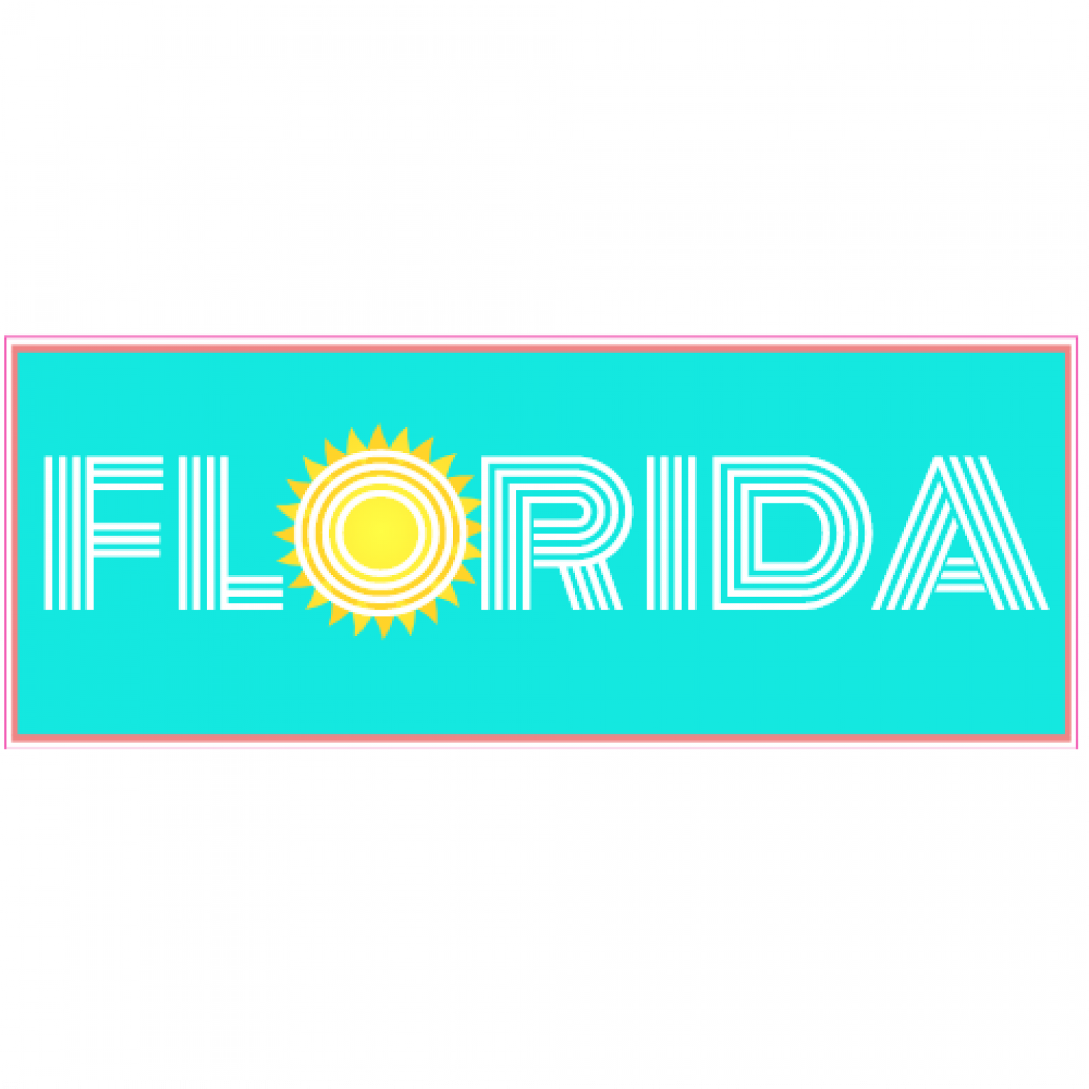 Florida Art Deco Bumper Sticker - U.S. Custom Stickers