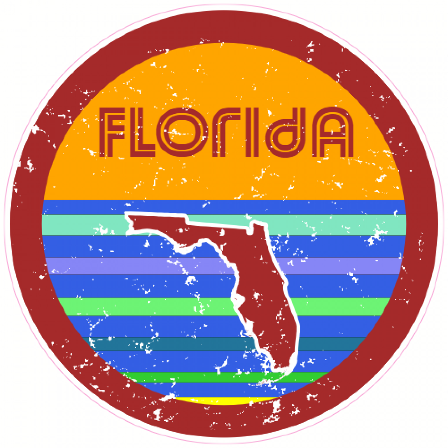 Naples FL Paradise Coast Sticker - Florida Stickers - U.S. Custom Stickers