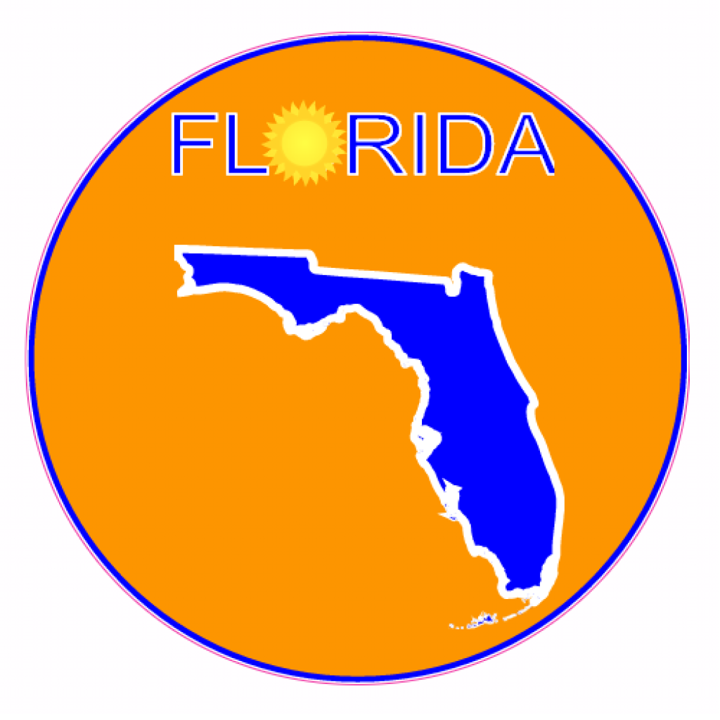 Florida Art Deco Bumper Sticker - U.S. Custom Stickers