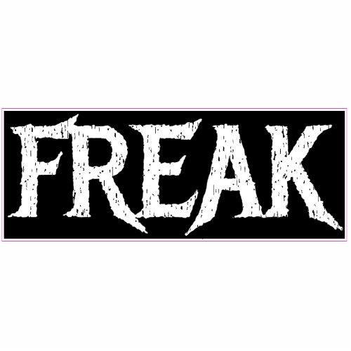 Freak Black Distressed Sticker U S Custom Stickers freak-black-distressed-sticker-u-s-custom-stickers