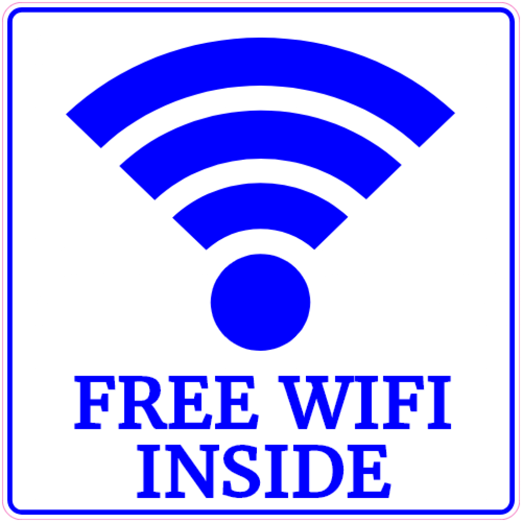 Free WiFi Inside Sticker - U.S. Custom Stickers