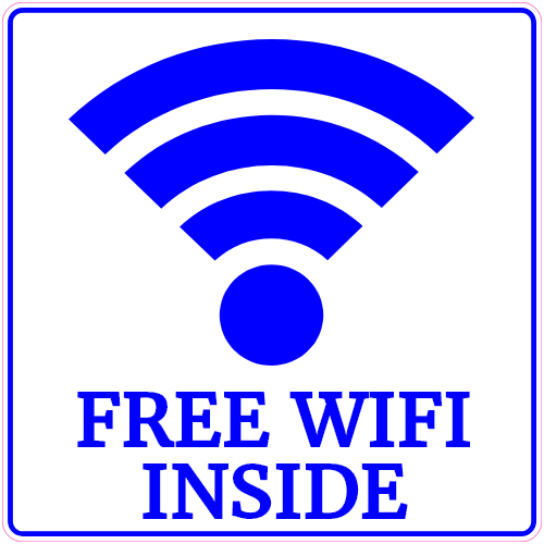 Free WiFi Inside Sticker - U.S. Custom Stickers