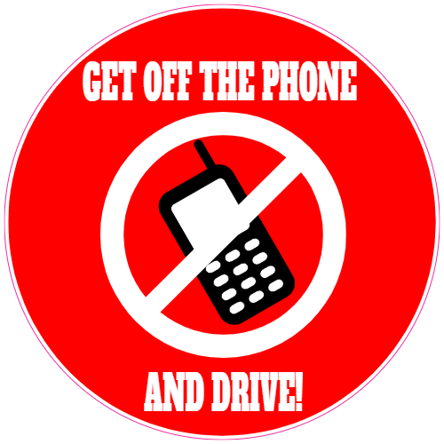 Custom Get Off The Phone And Drive Decal - Sticker Printing
