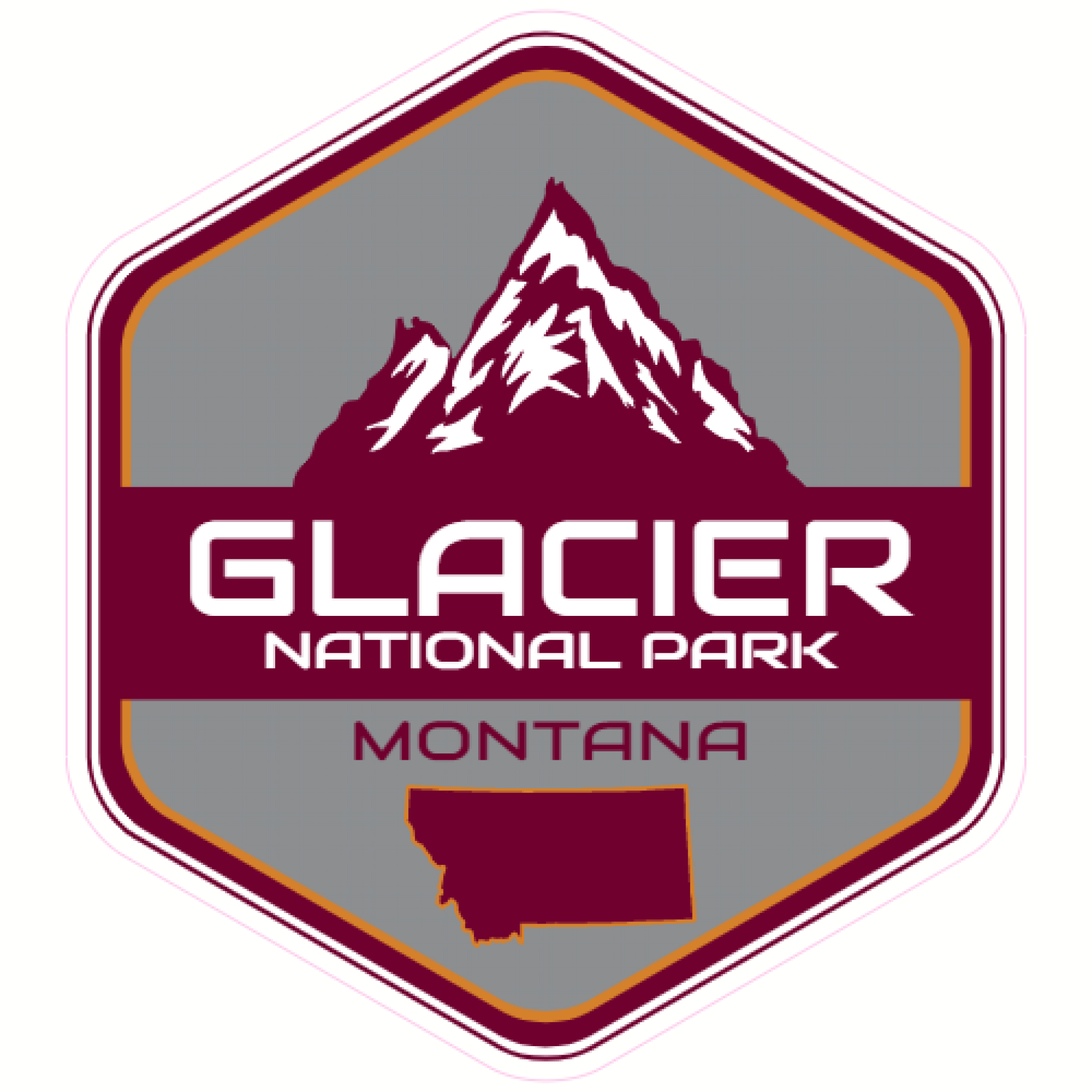 Glacier National Park Montana Sticker - U.S. Custom Stickers