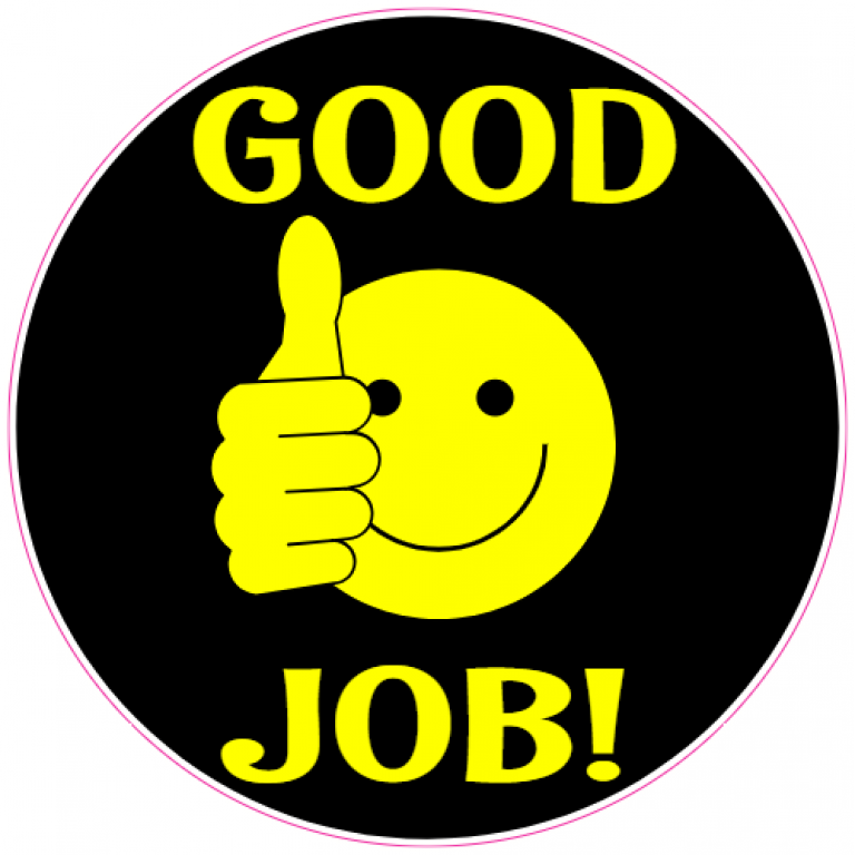 Good Job Thumbs Up Sticker - U.S. Custom Stickers
