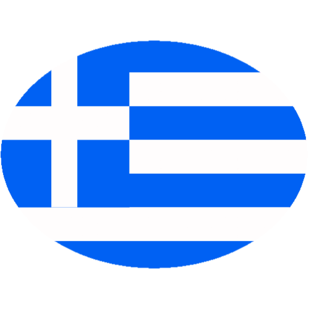 Custom Greece Flag Oval Euro Decal - Sticker Printing